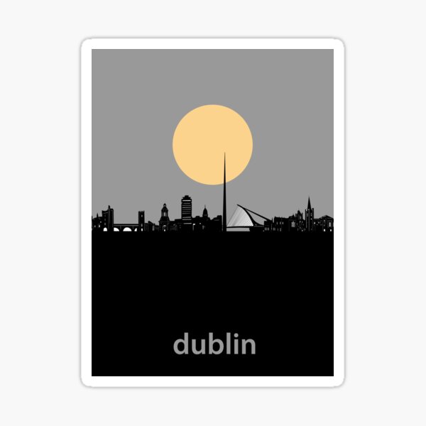 "dublin skyline minimal" Sticker for Sale by BekimART2 | Redbubble