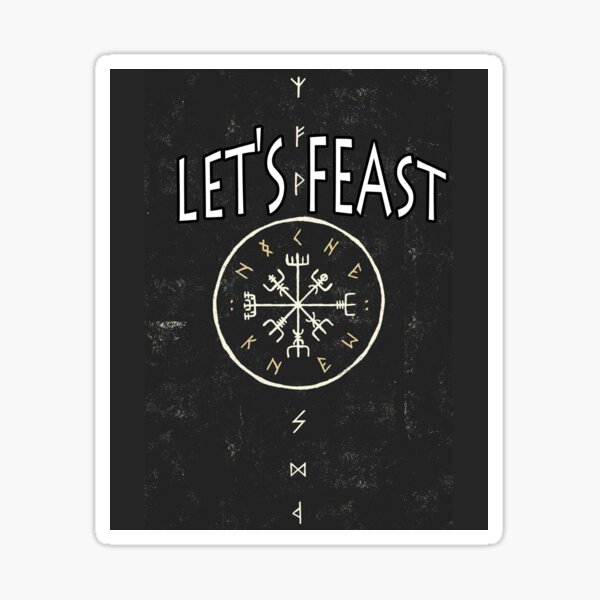 "lets feast" Sticker for Sale by Rare43shirts | Redbubble