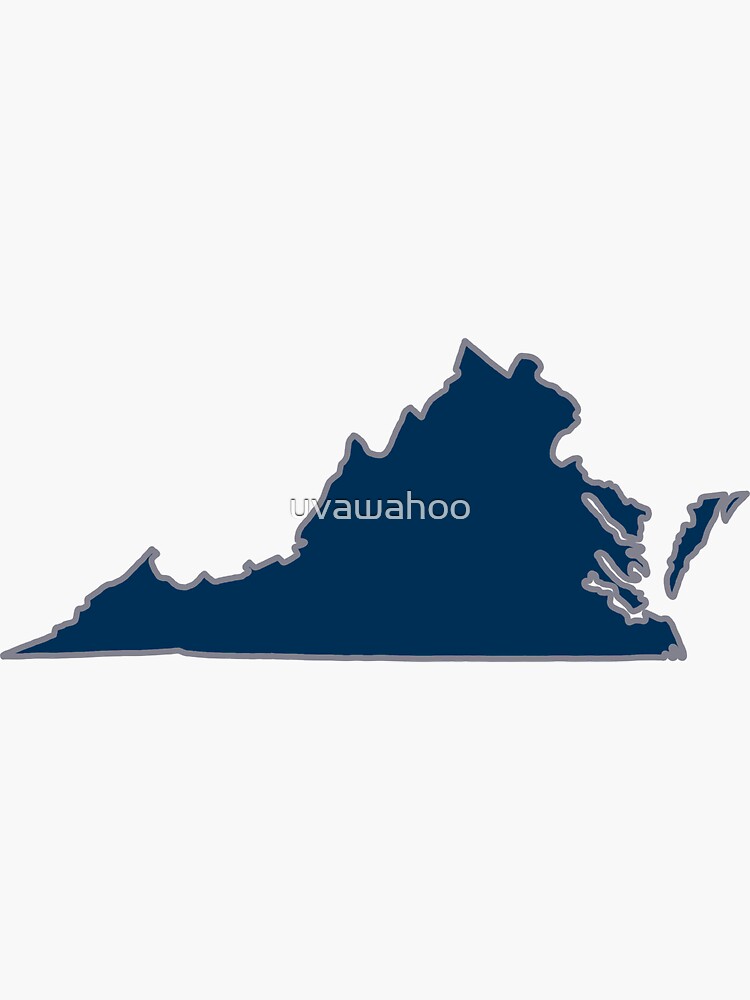 "Virginia outline ODU" Sticker for Sale by uvawahoo | Redbubble