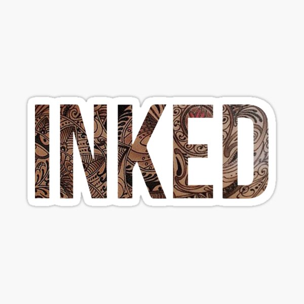 "Inked - Tattoo Design - on white" Sticker by hartzelldesign | Redbubble