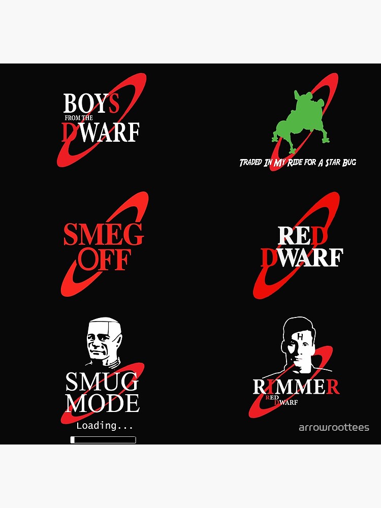 "Red Dwarf Sci Fi Sticker Pack Alpha" Art Print by arrowroottees ...