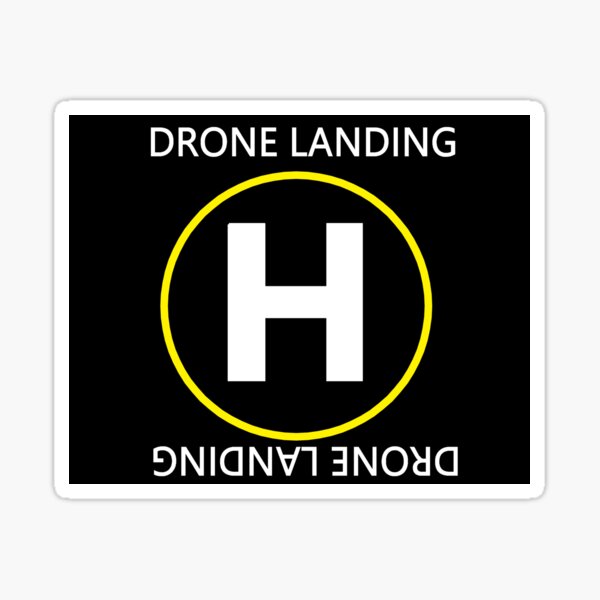 "DRONE LANDING PAD" Sticker for Sale by onemoormove | Redbubble