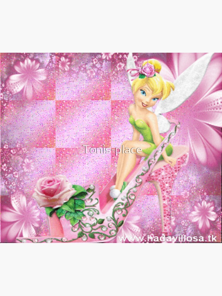 "Tinkerbell in pink" Sticker for Sale by Tonis-place | Redbubble