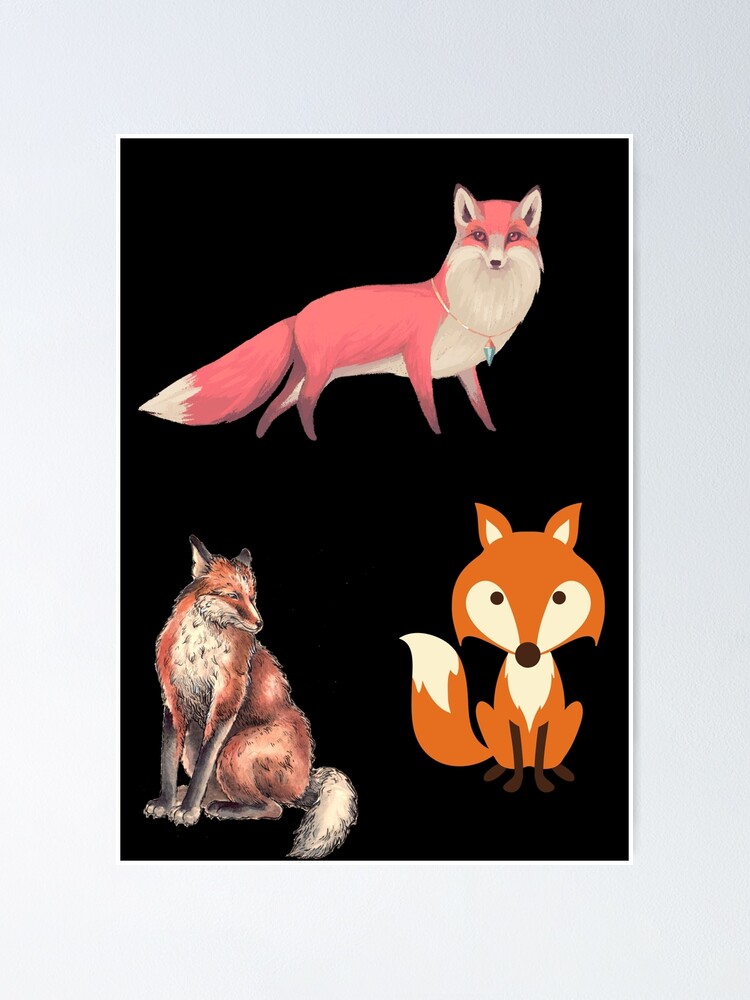 "Save A Fox Sticker Pack" Poster for Sale by AuroCreatives | Redbubble