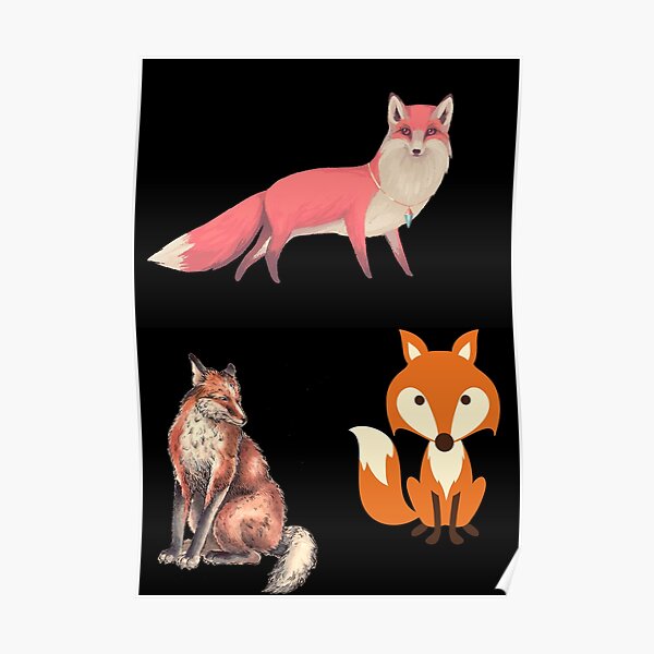 "Save A Fox Sticker Pack" Poster for Sale by AuroCreatives | Redbubble