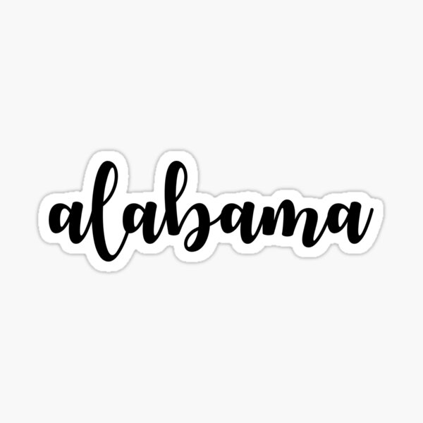 "alabama" Sticker for Sale by emilydupre | Redbubble