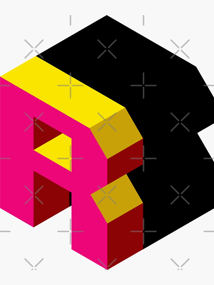 "Letter R Isometric Graphic" Sticker for Sale by Garaga | Redbubble