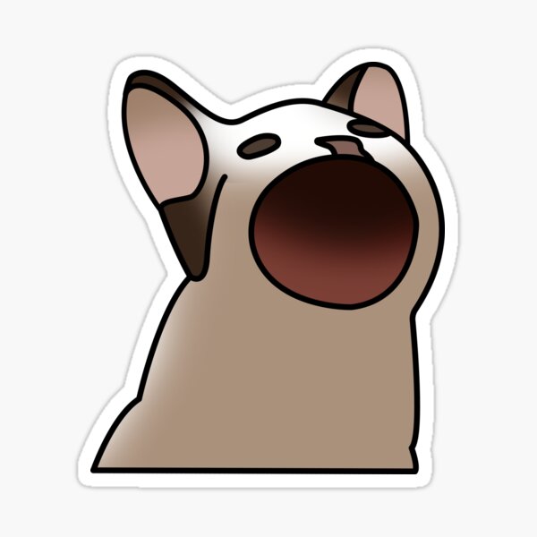 "Popping cat meme bop pop" Sticker by zivilej | Redbubble