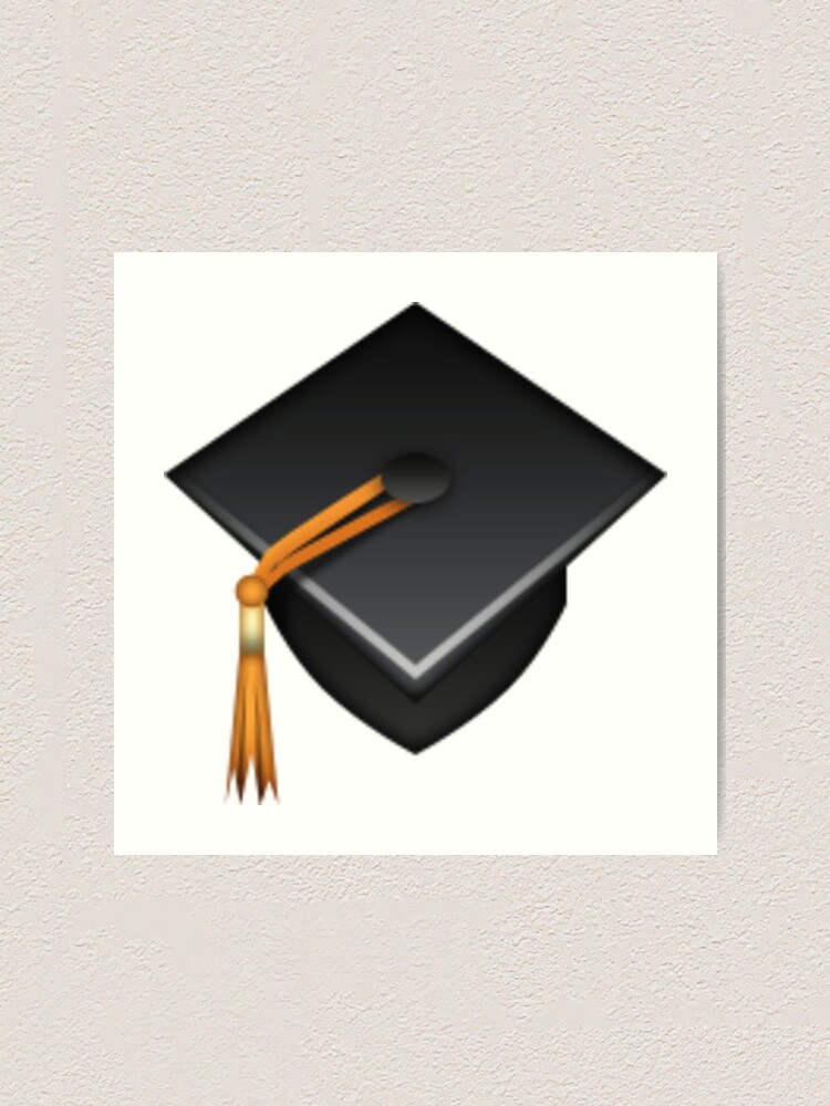 "Graduation Cap Emoji" Art Print for Sale by nojams | Redbubble