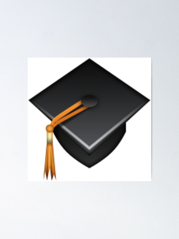 "Graduation Cap Emoji" Poster for Sale by nojams | Redbubble