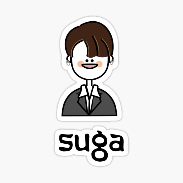 "BTS - Suga" Sticker for Sale by abell31 | Redbubble