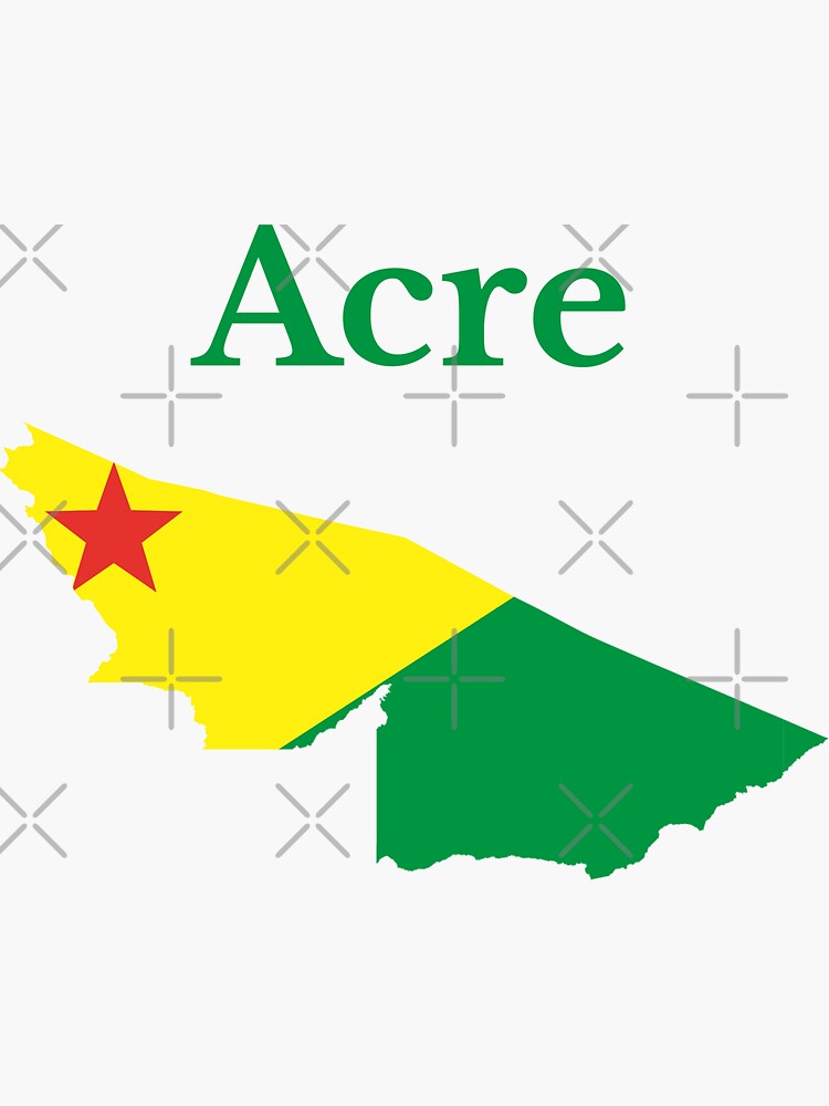 "State of Acre Map Flag, Brazil" Sticker by marosharaf | Redbubble