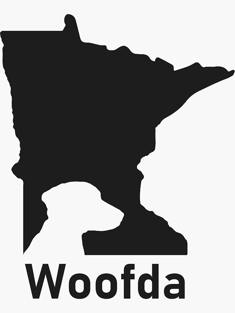 "Woofda" Sticker for Sale by TheArtImp | Redbubble