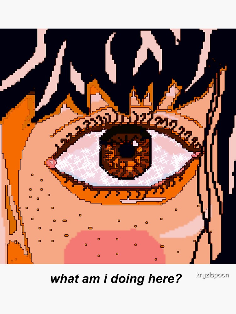 "Eye No. 3 (Pixel Art Aesthetic)" Sticker for Sale by kryzlspoon ...