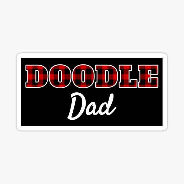 "Doodle Dad - Buffalo Checkered Lumberjack Red Plaid Goldendoodle ...