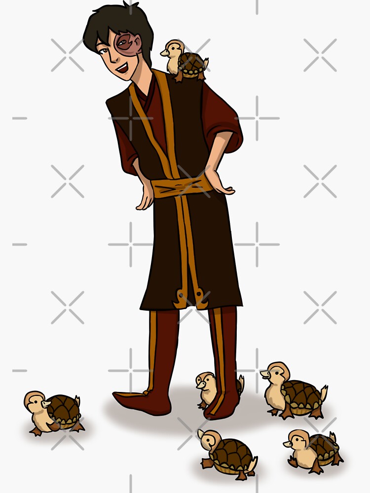 "Zuko and Turtle Ducks" Sticker for Sale by arushidraws | Redbubble