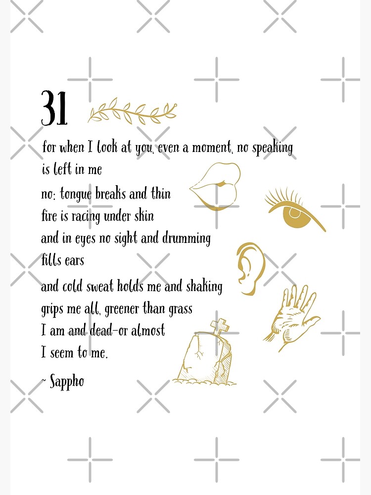"Sappho Fragment 31" Poster for Sale by hypocratees | Redbubble
