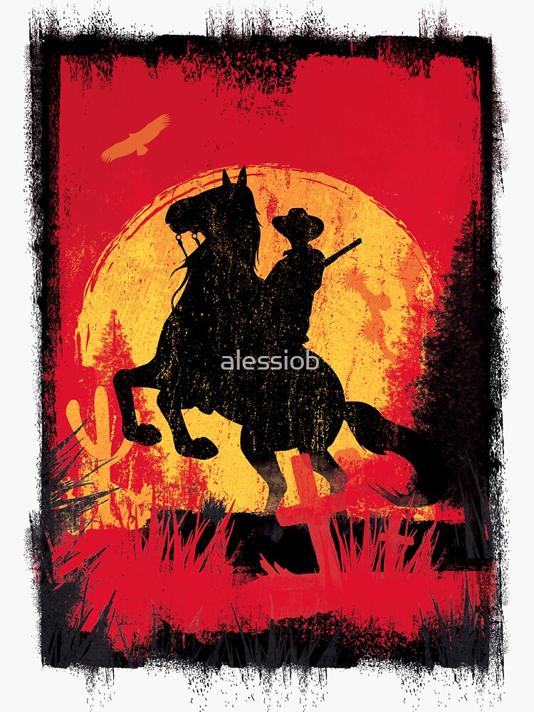 "RDR Sunset" Sticker for Sale by alessiob | Redbubble