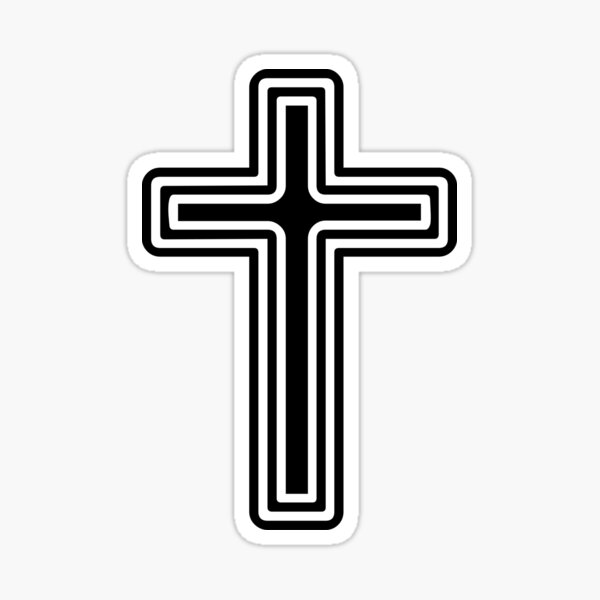 "Jesus Christ Cross " Sticker by NileCoyote | Redbubble