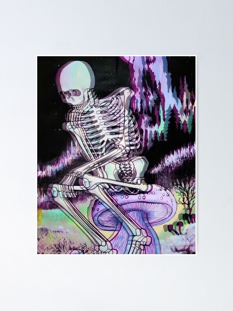 "skeleton glitch" Poster for Sale by h-baileyy | Redbubble
