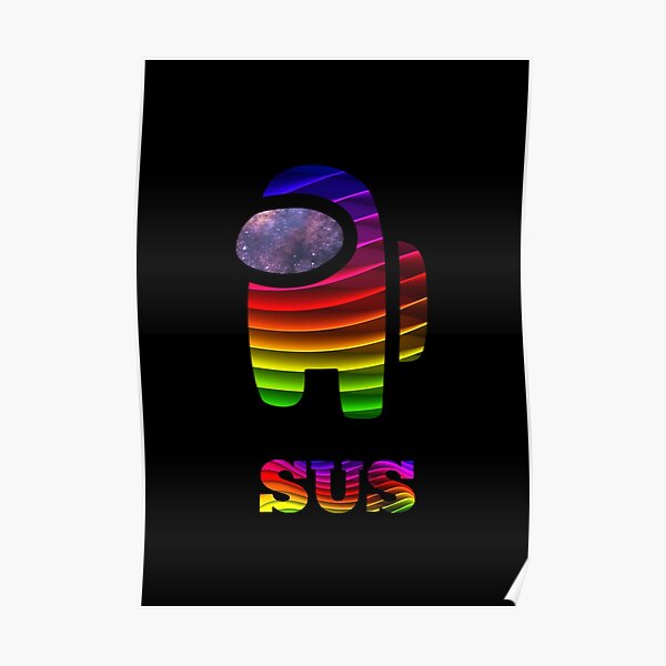 Among Us Rainbow Posters | Redbubble