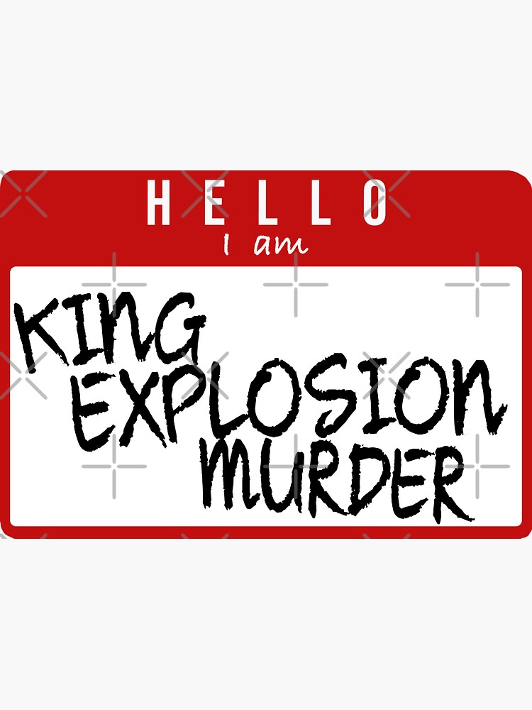 "King Explosion" Sticker for Sale by big-red- | Redbubble