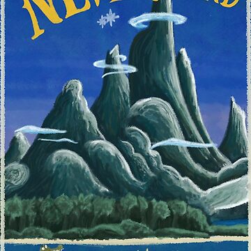 "Neverland Travel Poster" Sticker for Sale by emklipps | Redbubble