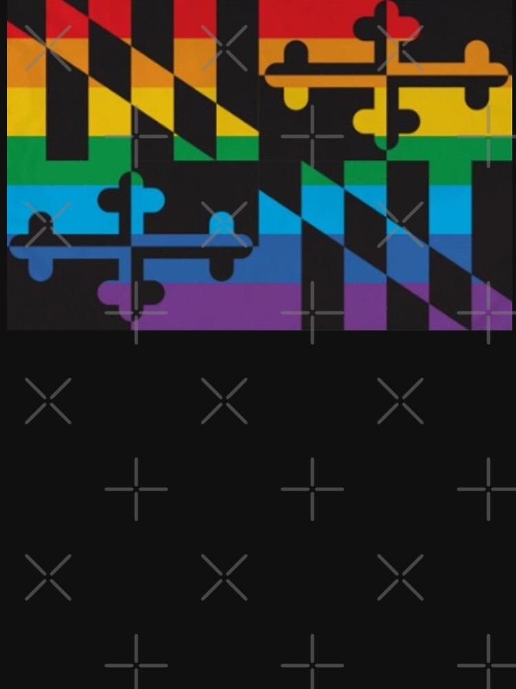 "Maryland State Flag Banner Baltimore Hon Repeating Pattern " T-shirt ...