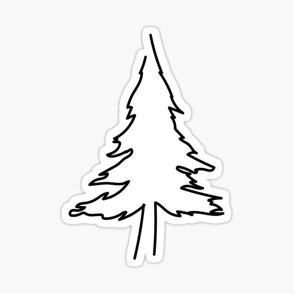 "Black Minimalist Spruce Tree" Sticker for Sale by Tritonn204 | Redbubble