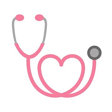 "Pink Stethoscope Heart Shape" Art Board Print for Sale by ProudNurse ...