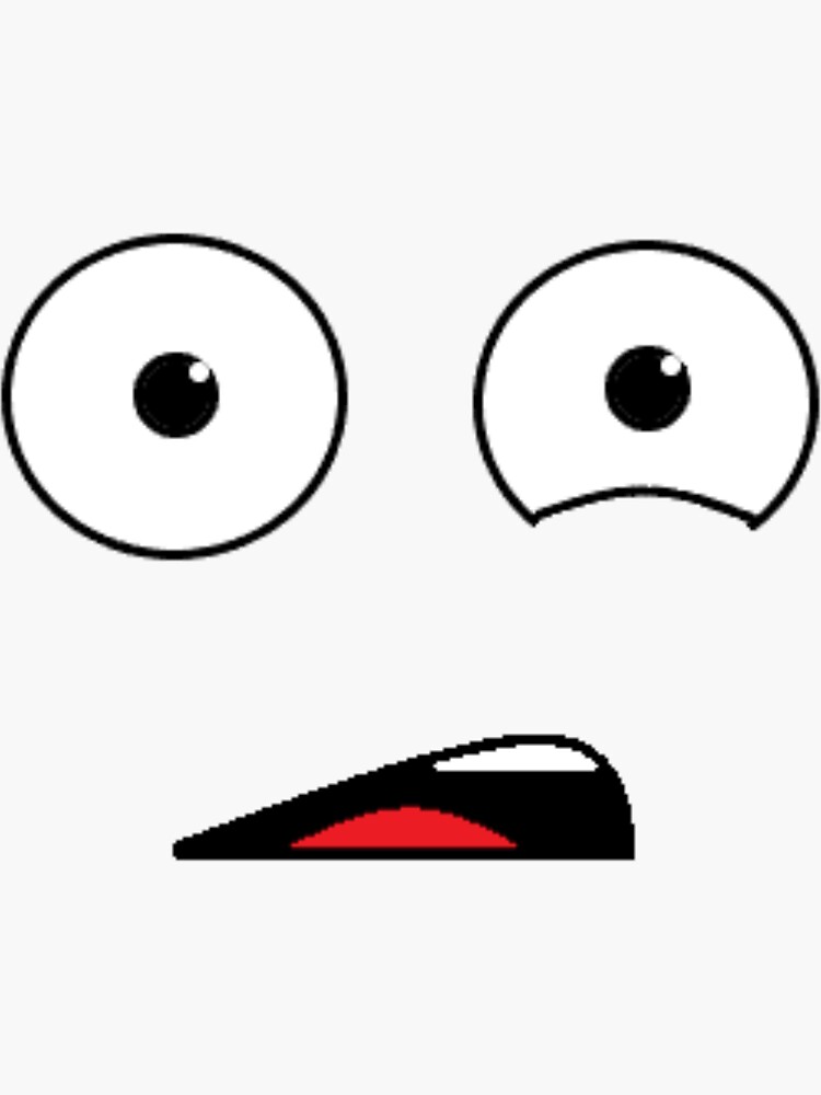 "confused face" Sticker by Panshirt | Redbubble
