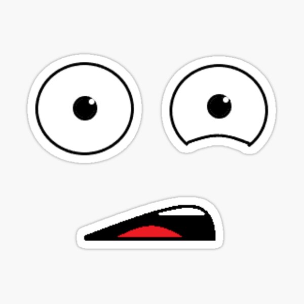 "confused face" Sticker by Panshirt | Redbubble