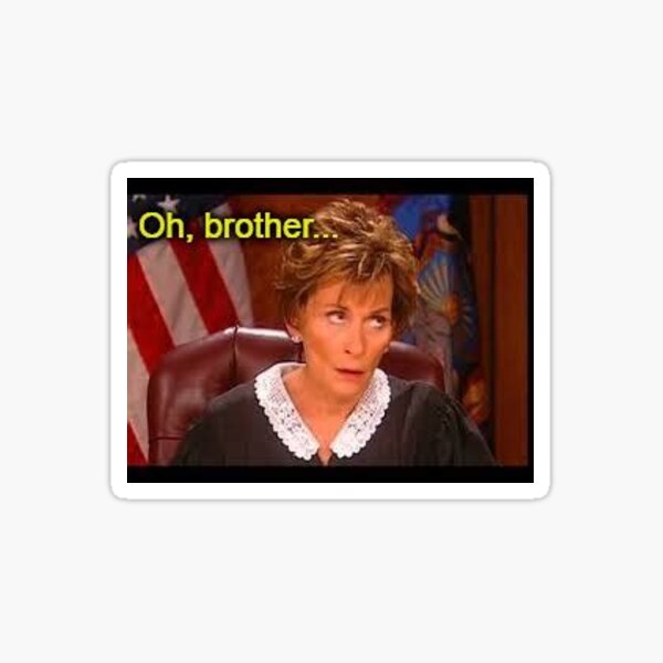 "judge judy" Sticker by eswoods123 | Redbubble