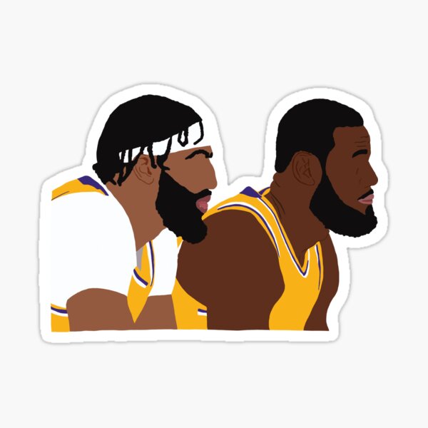 "Lebron James and Anthony Davis" Sticker for Sale by ramnas | Redbubble