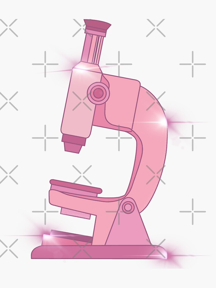 "Shiny Pink Microscope" Sticker by KatherineWinner | Redbubble