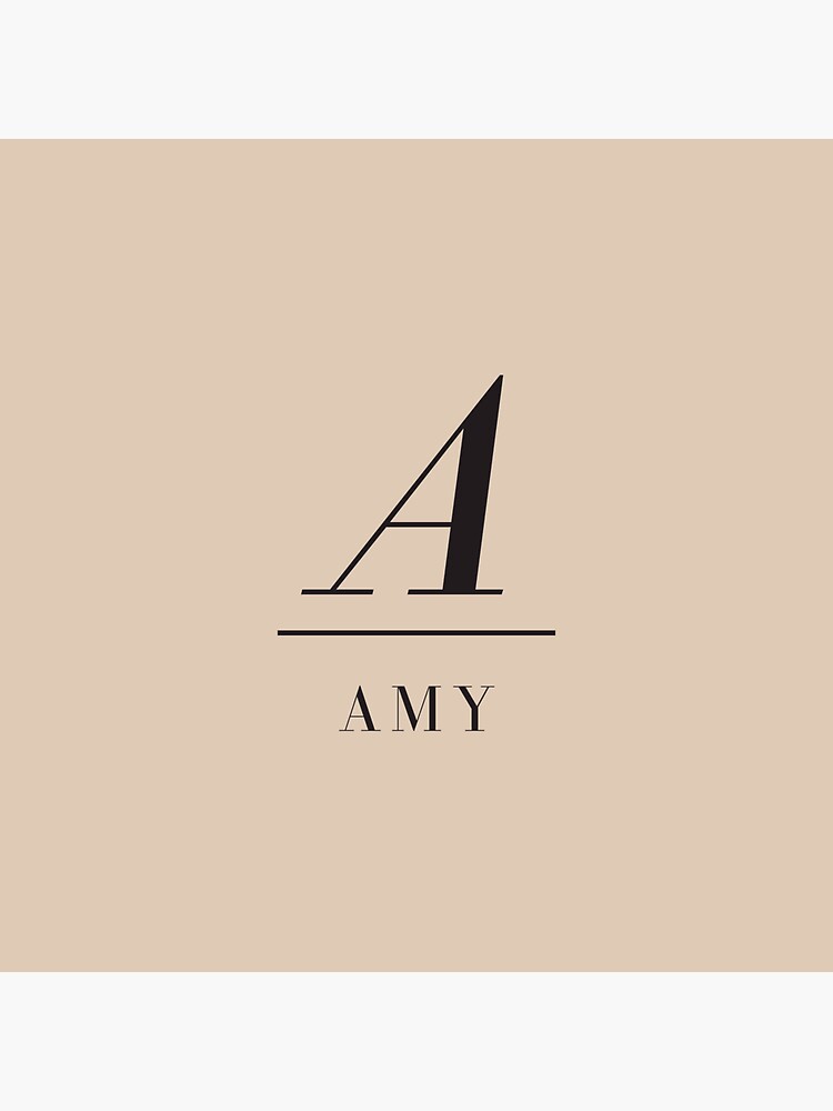 "Monogram A | Amy | Custom Name | Neutral Minimalist " Sticker by ...