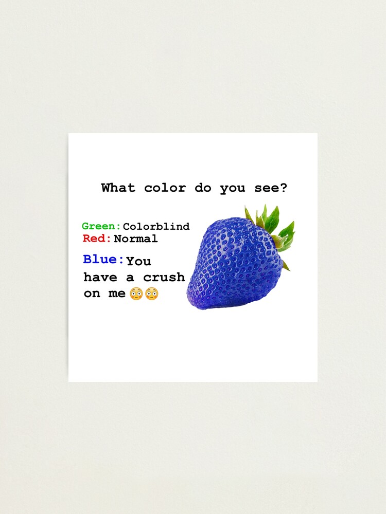 "Colorblind test meme" Photographic Print for Sale by NBreezii | Redbubble