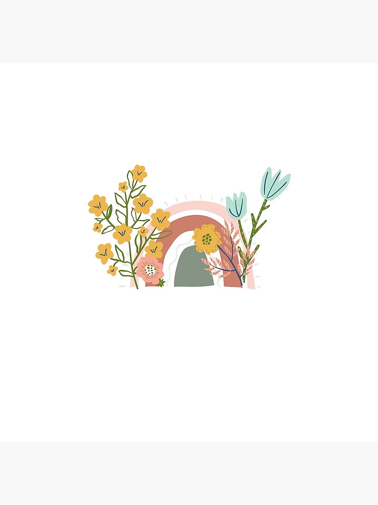 "boho rainbow flower collage" Poster for Sale by benhamava | Redbubble