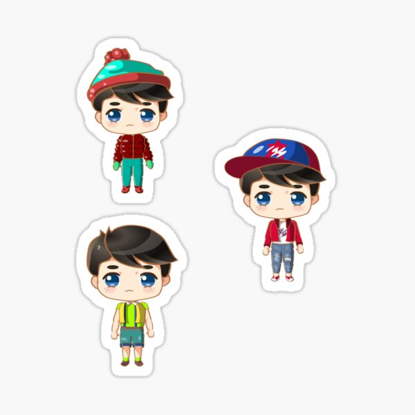 "Cute Chibi Boy Sticker Pack" Sticker for Sale by RetWoah | Redbubble