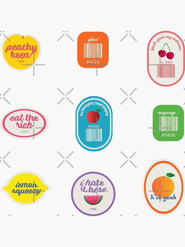 "fruit meme sticker set" Sticker for Sale by workofari | Redbubble