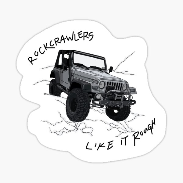 "Rock crawlers Like it Rough" Sticker for Sale by Julymae | Redbubble