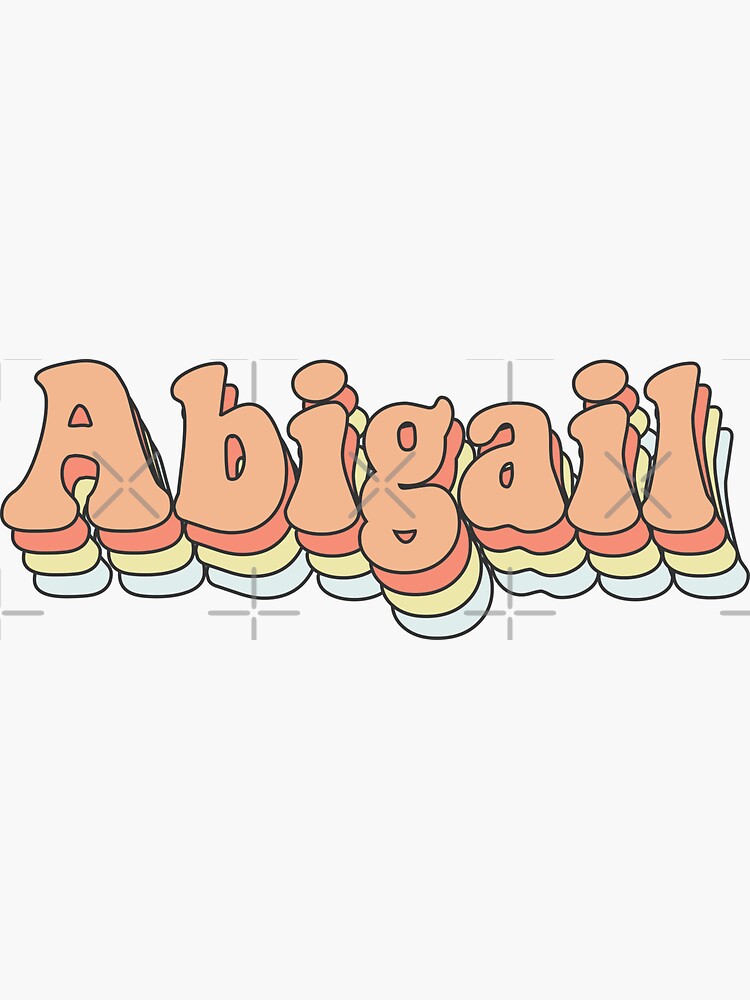 "Abigail - Custom Aesthetic Trendy Name" Sticker for Sale by ...