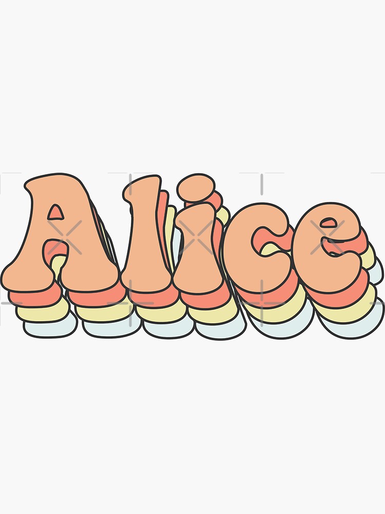 "Alice - Custom Aesthetic Trendy Name" Sticker for Sale by jdotrdot712 ...