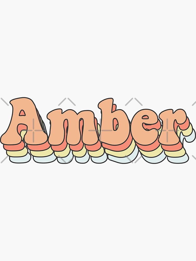 "Amber - Custom Aesthetic Trendy Name" Sticker for Sale by jdotrdot712 ...