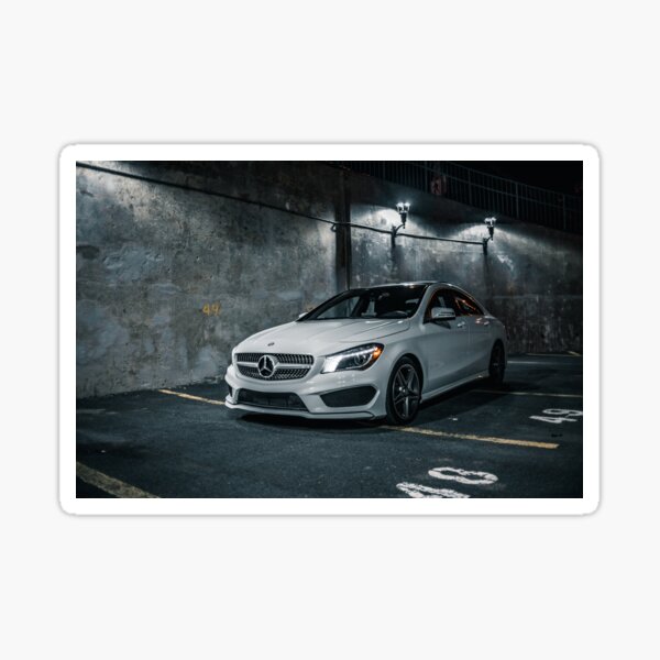 "white c class amg benz luxury car" Sticker for Sale by erikallen920 ...
