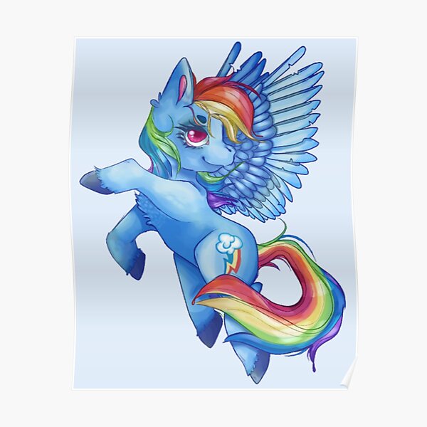 "Rainbow Dash (My Little Pony)" Poster by pidgeon-scones | Redbubble