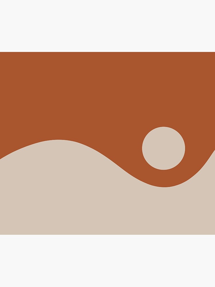 "Nami Minimalist Wave Abstract in Rust Clay and Putty" Shower Curtain ...