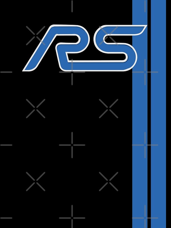 "Ford Focus Rs Nitrous Blue Racing Stripes " by cowtownCOWBOY | Redbubble