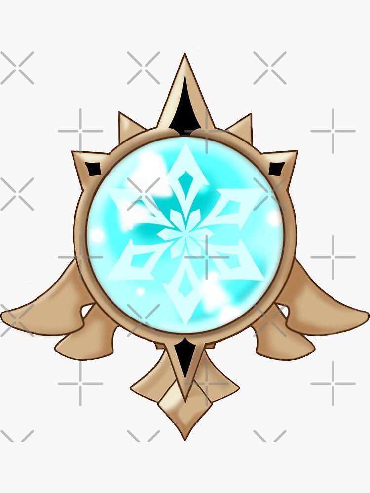 "Kaeya's Cryo Vision" Sticker for Sale by LunarLotusShop | Redbubble