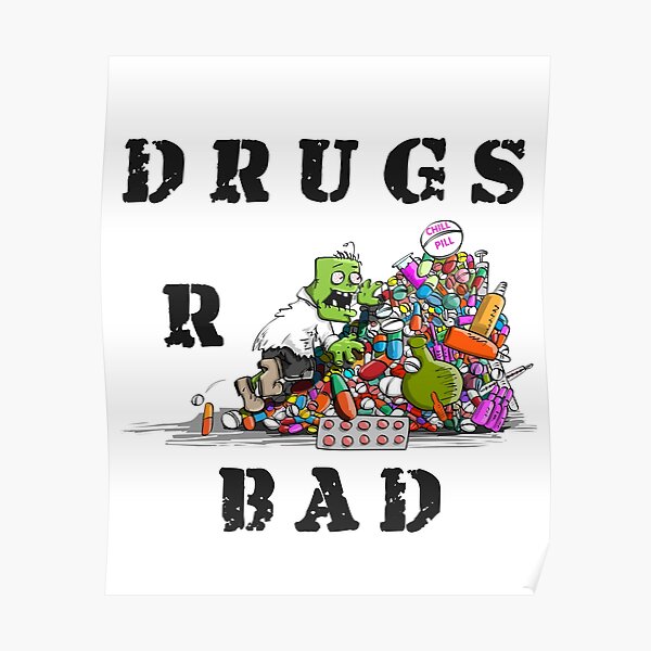 "Drugs R Bad - Monster Dude With Bloodshot Eyes Climbing A Pile Of ...